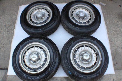 1982 MERCEDES 300SD W126 WHEELS 195 70 14 RIM + HANKOOK TIRES 8/32 ...