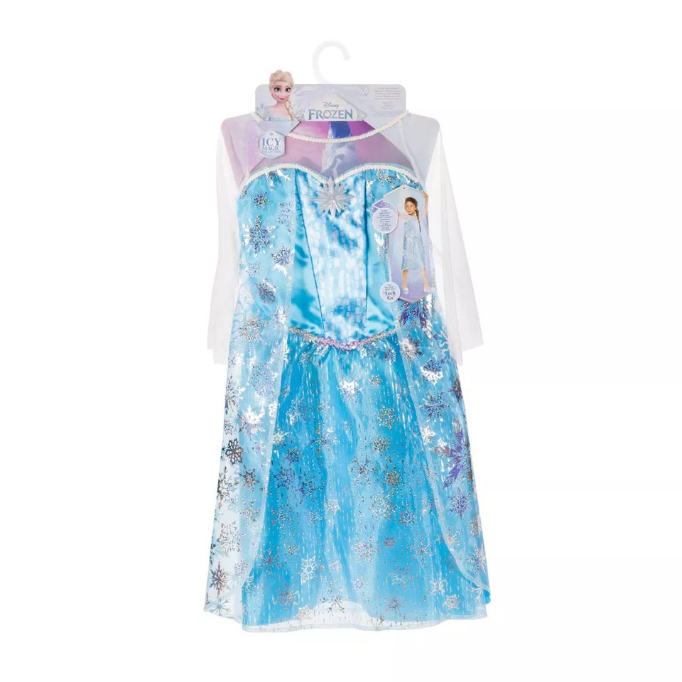 Frozen Disney Costume Dress Elsa Icy Magic Let It Go Lights Up | eBay