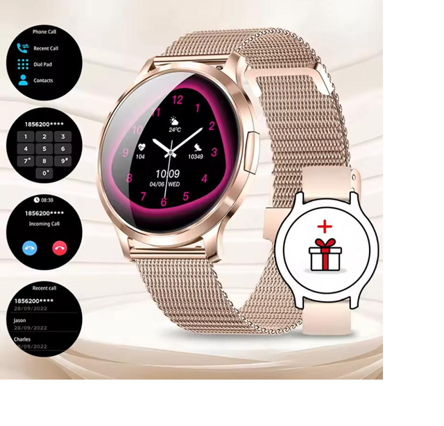 New Smart Watch Full Touch Screen AMOLED Bluetooth Call for Women and ...