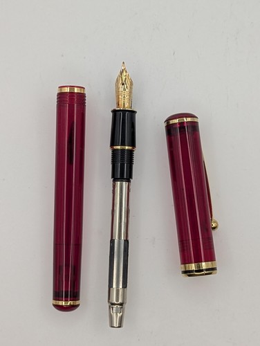 Sheaffer Levenger Connaisseur Red Fountain Pen 14k Gold Nib | eBay