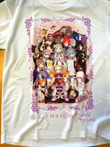 Re Zero T Shirt L Size Rare 8 Year Old Prize Anime Tee Emilia Rem ...