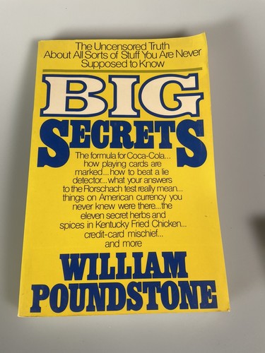 Big Secrets by William Poundstone (1985, Trade Paperback, Reprint ...