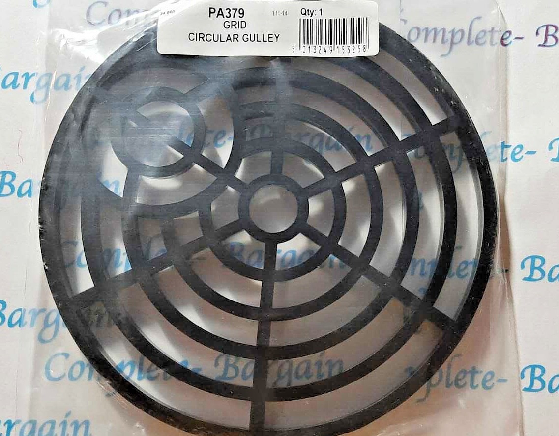 Black Plastic Gulley Grid Round Drain Cover 15cm - 6" Kitchen Display ...