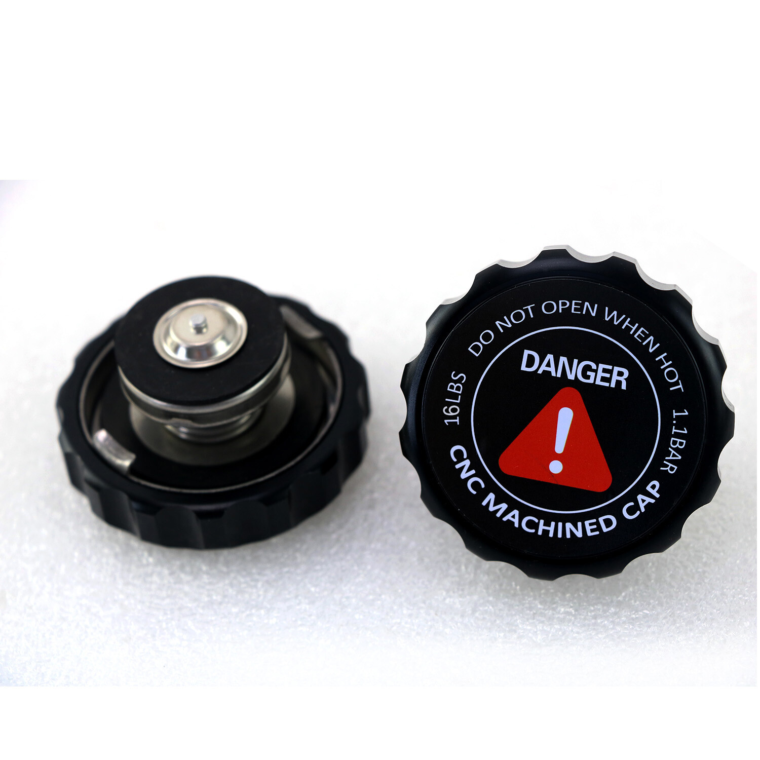 1pcs Notch Grip Black Radiator Cap CNC Precision Machined Anodize 16 lb ...