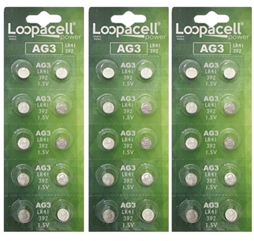 30 Pk AG3 LR41 392 392A SR736 LR736 Alkaline Button Cell Battery | eBay