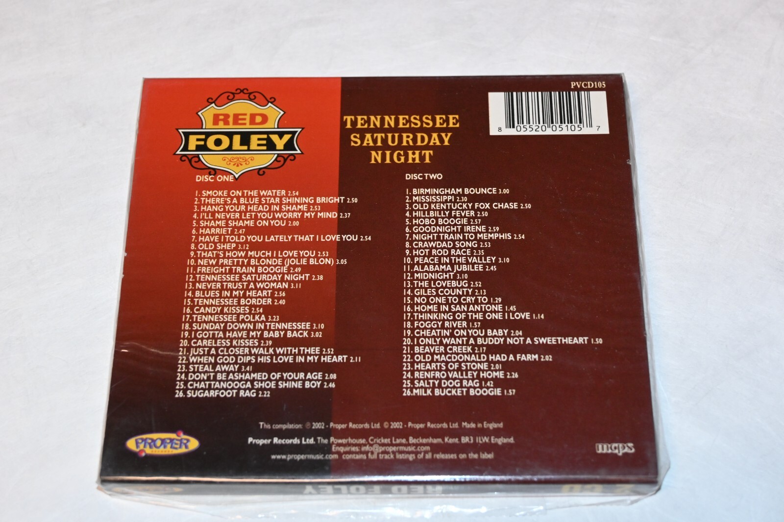 Tennessee Saturday Night by Red Foley (CD, Oct-2002, 2 Discs, Proper ...