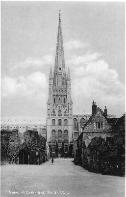 OLD POSTCARD - NORFOLK - Norwich Cathedral, South View | eBay UK