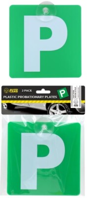 48 X GREEN P PLATE (SUCTION VARIETY) - DRIVING SCHOOL FREE DELIVERY ...