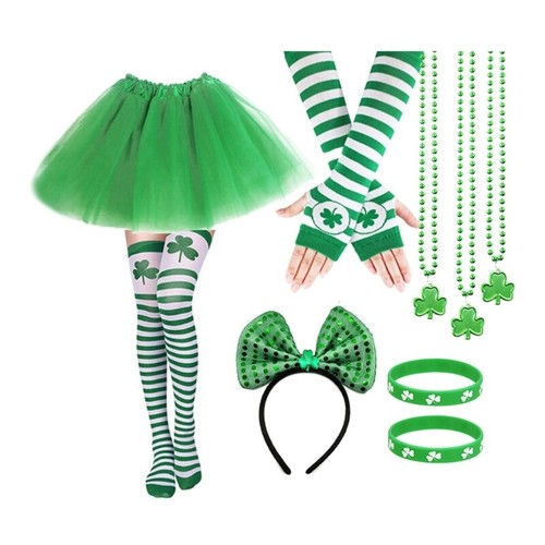 Irish National Day Shamrock Outfit StPatricks Party Gathering Costume ...