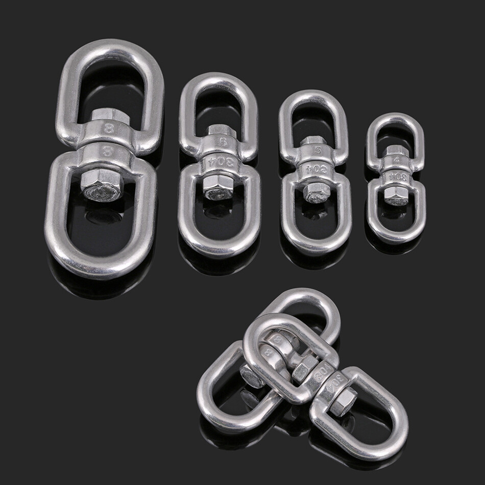 M4 M5 M6 Stainless Steel Swivel Link Connector Double Loops Chain ...