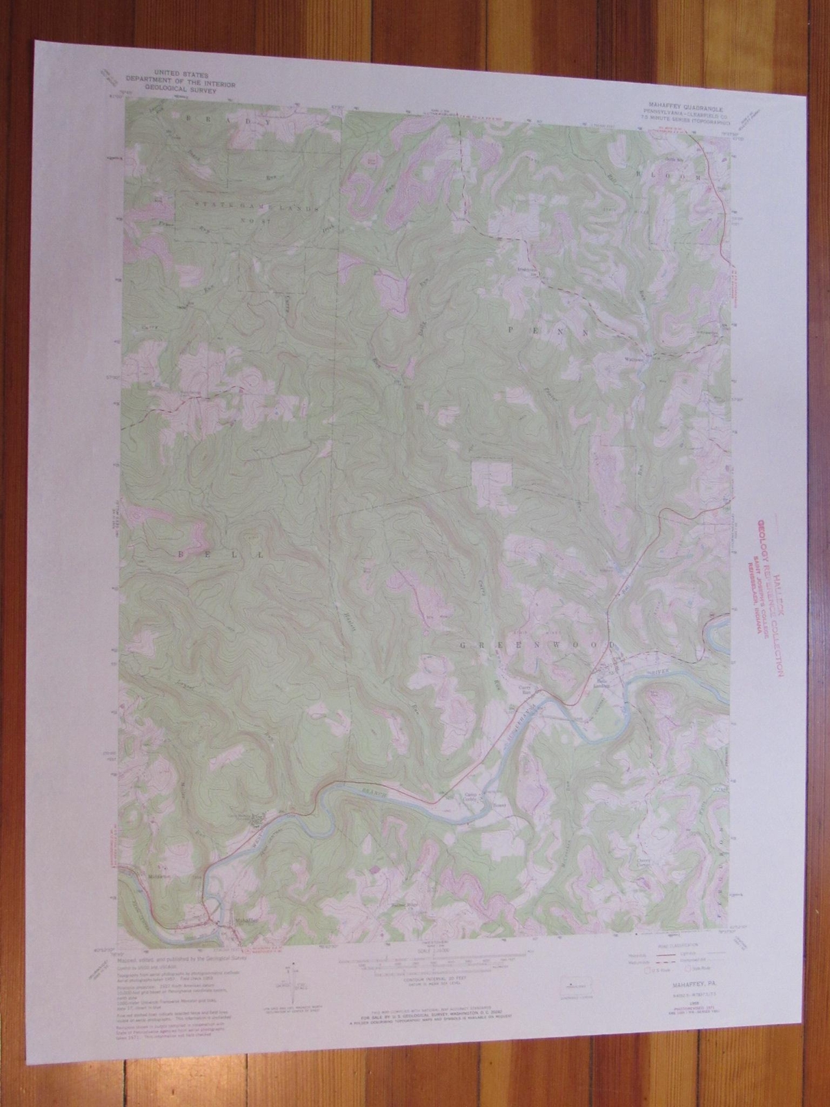 Mahaffey Pennsylvania 1972 Original Vintage USGS Topo Map | eBay