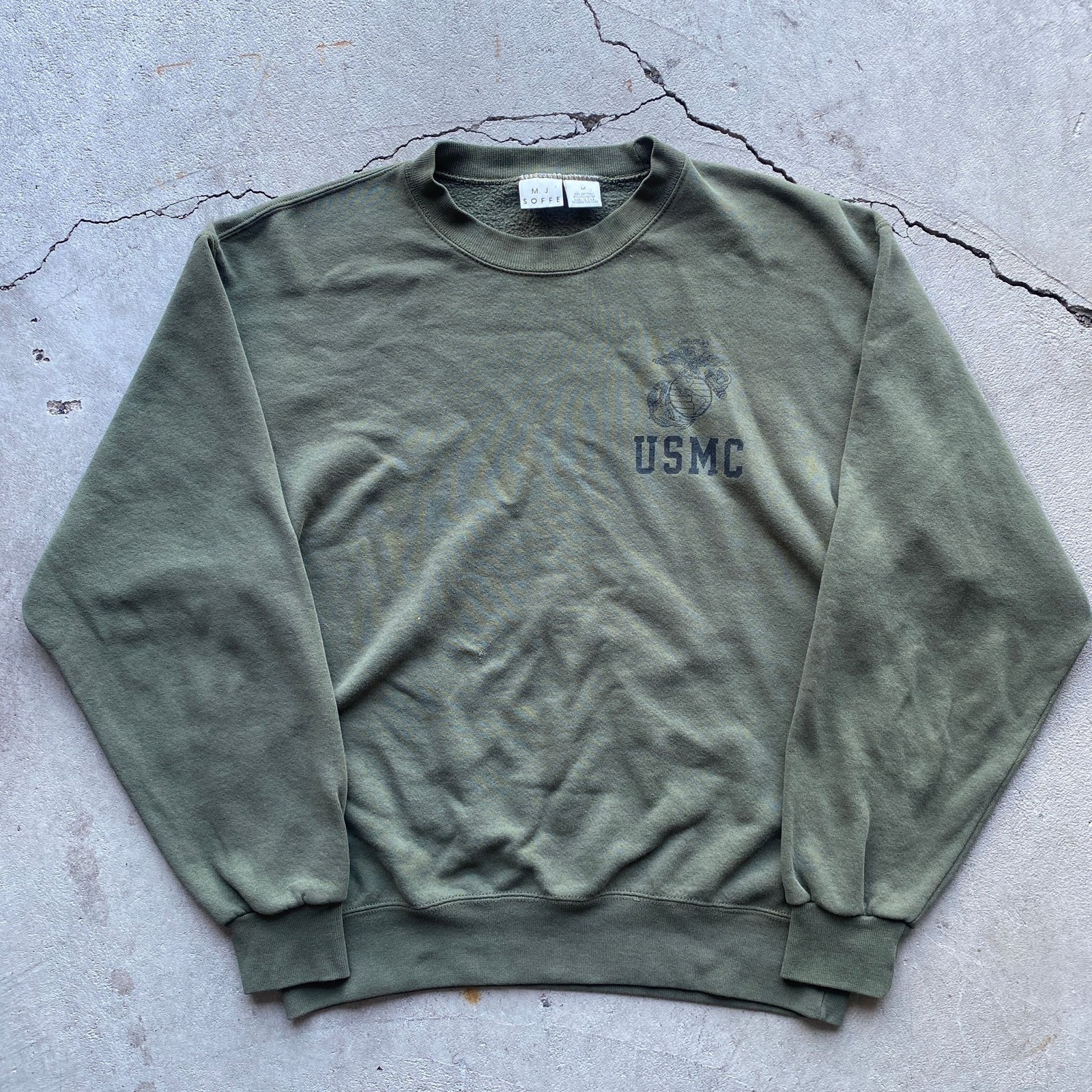 1990s Vintage USMC Marines Crewneck Sweatshirt MJ Sof… - Gem