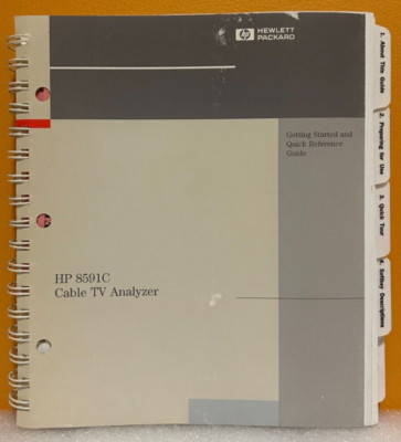 HP / Agilent 08591-90130 1995 HP 8591C Cable TV Analyzer Quick ...