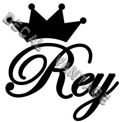Rey Text Style B Crown King Vinyl Sticker Decal Race Drift - Choose ...