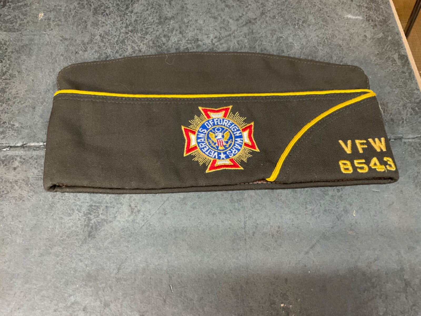 Military Cap Hat VFW Veterans Post SR. vice Commander 1988 PA Size 6 7/ ...