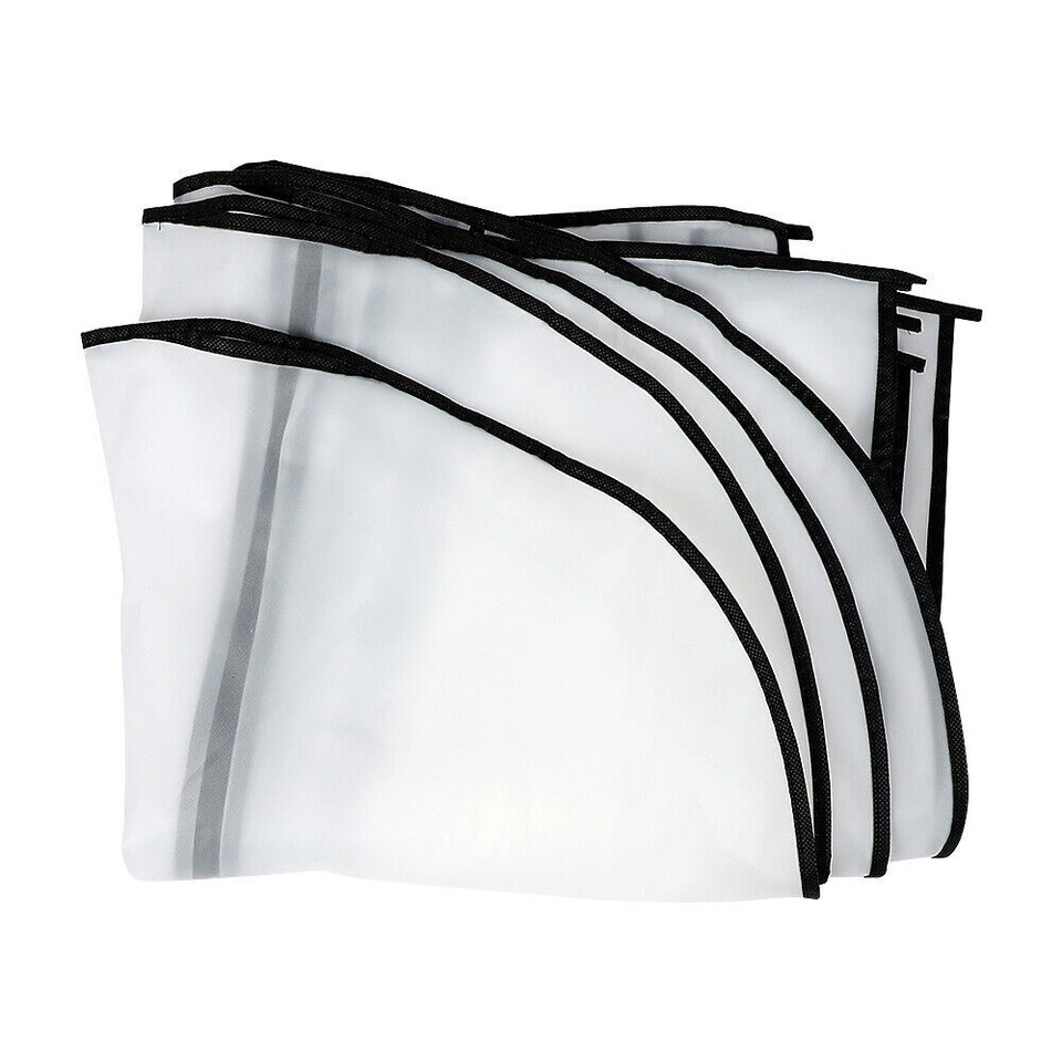10Pcs Clear Polythene Garment Covers Suit Dress Coat Dust Protector Zip ...