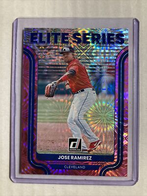 2022 Panini Donruss #ES-6- JOSE RAMIREZ Pink Fireworks SP | eBay