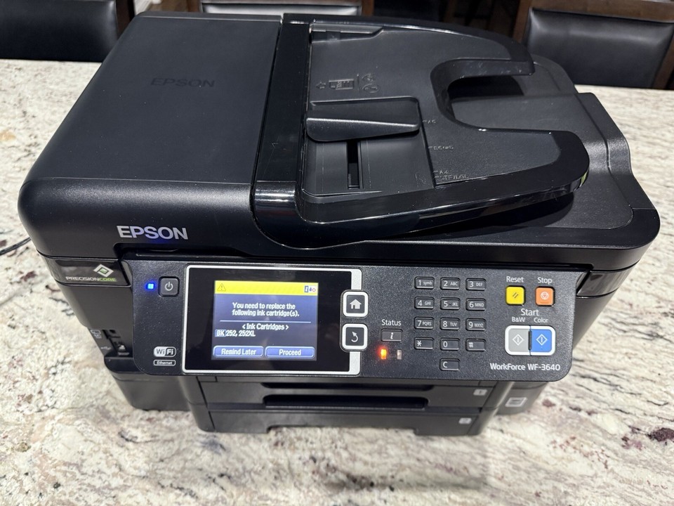 Epson WF 3640 All in One Printer Black Compact Size Model C481E ...
