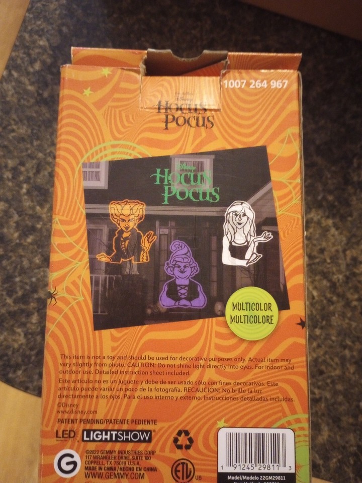 Hocus Pocus LED Light Show Whirl a Motion Projector Halloween 2022 New ...