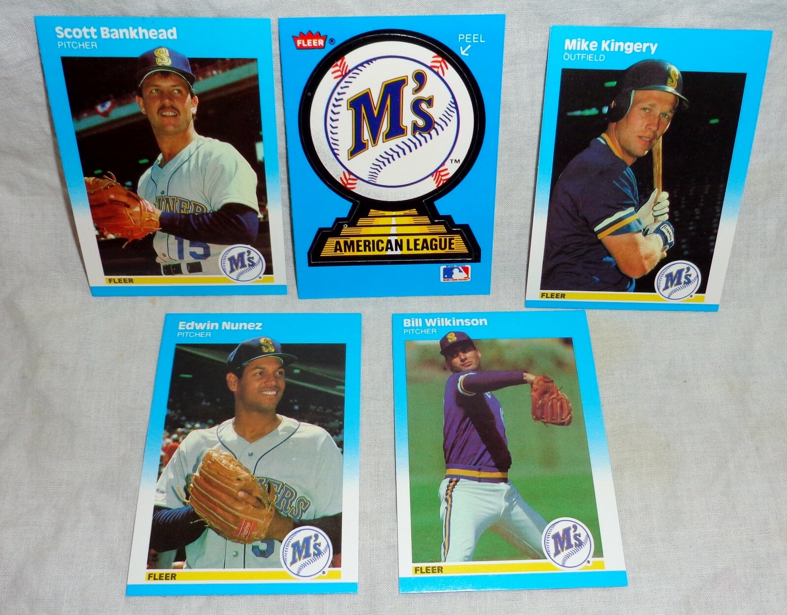SEATTLE MARINERS--1987 FLEER UPDATE SET--EDWIN NUNEZ--SCOTT BANKHEAD ...