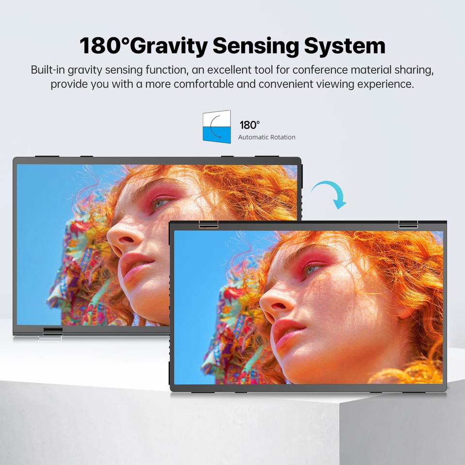 15.6" Dual Portable Triple Fold 1080P IPS Screen Monitor Extender for ...