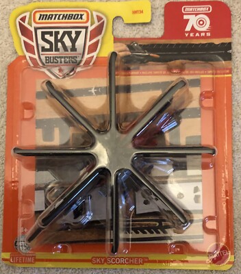 Matchbox Sky Busters 70 Years Sky Scorcher Red Helicopter New Fast ...