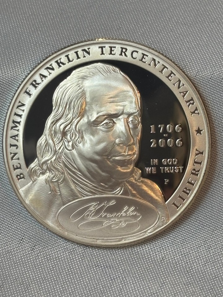 2006 Silver Dollar Proof Benjamin Franklin Commemorative Coin Program ...