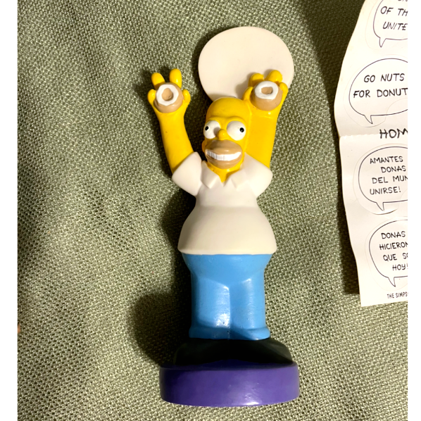 vintage 1993 "THE SIMPSONS" HOMER SIMPSON (6-1/4") FIGURE w/WORD ...