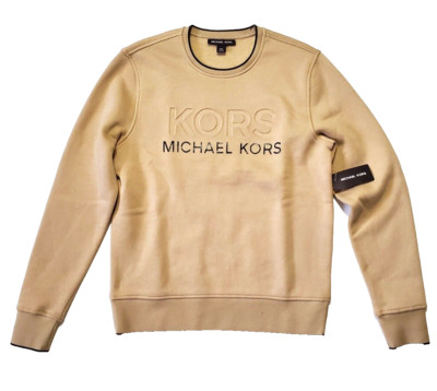 NWT $118 Michael Kors Men’s Cotton Blend Crewneck Sweatshirt MK Graphic ...