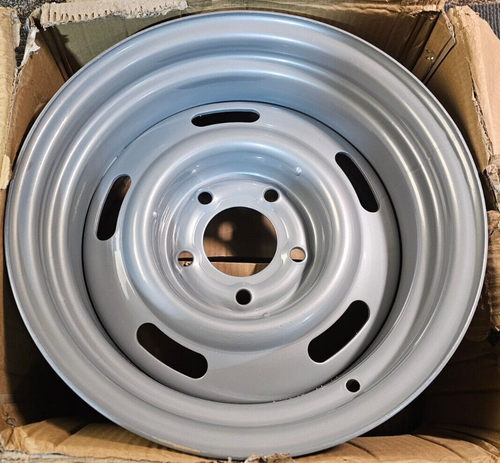 (QTY 1) Vision 55 Rally 55-5873 Silver Steel Wheel Rim 15x8 5x127 -6mm ...