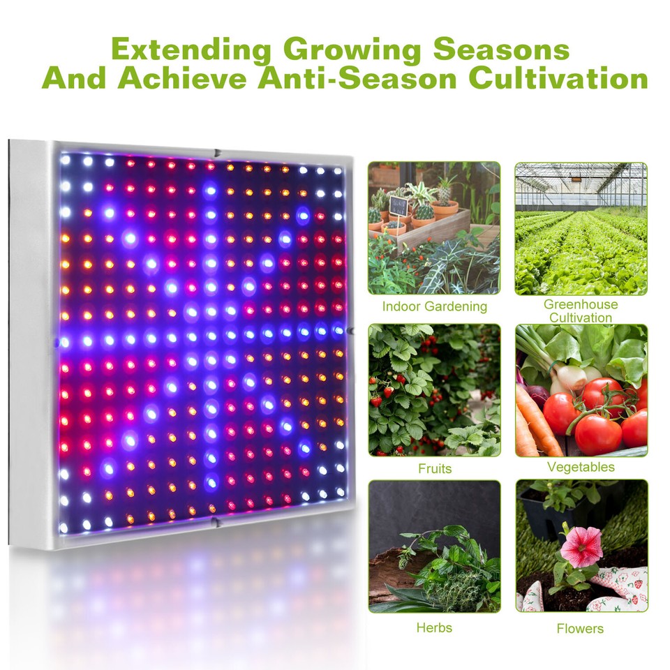 225 LED Grow Light Full Spectrum UV IR Growing Lamp for Indoor Plants ...