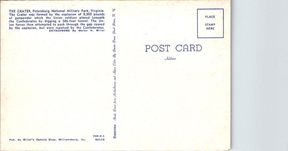 The Crater Petersburg VA National Military Park Civil War Explosion ...