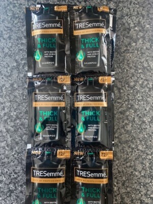 8x TRESemme Thick Full Shampoo Biotin Wheat Travel Holiday Pouch Pack ...