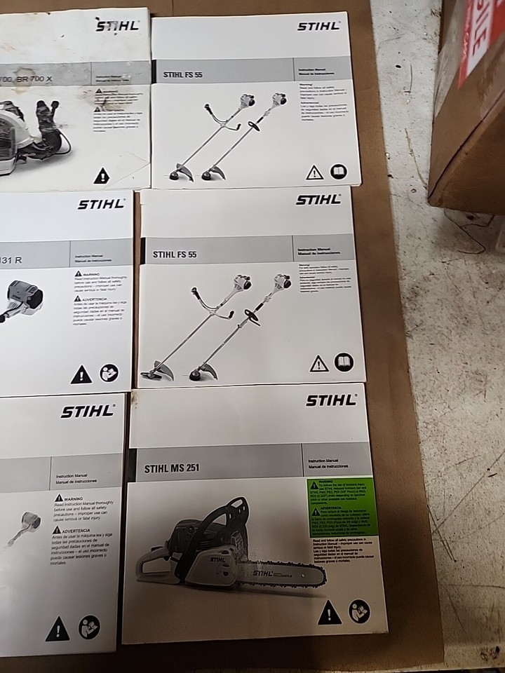 Stihl power Equipment Manuals Lot Of 6 Br700 Km111 Fs91 Ms251 Fs55 | eBay
