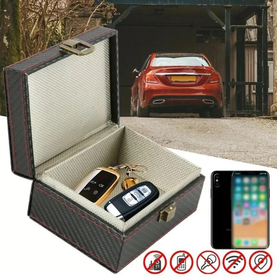 Car Key Keyless Signal Blocker Box Faraday Box Anti Theft Call RFID ...
