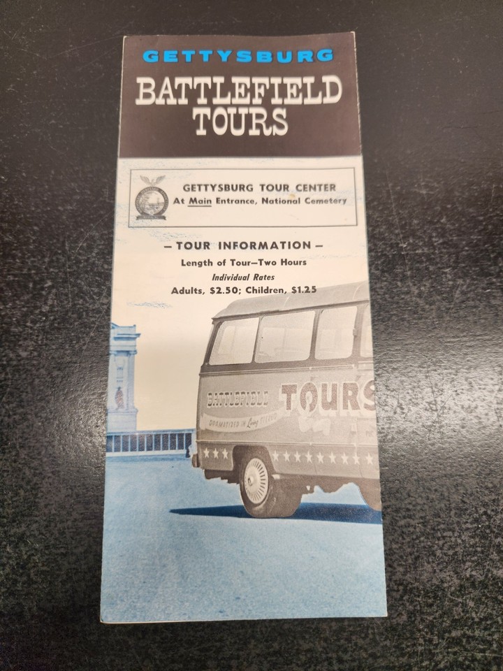 Vintage Gettysburg Battlefield Tours Travel Brochure | eBay