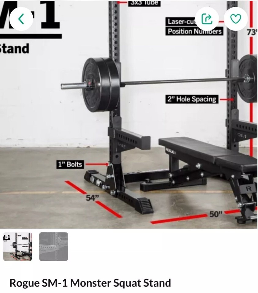 ROGUE SM-1 MONSTER SQUAT STAND 2.0 | eBay