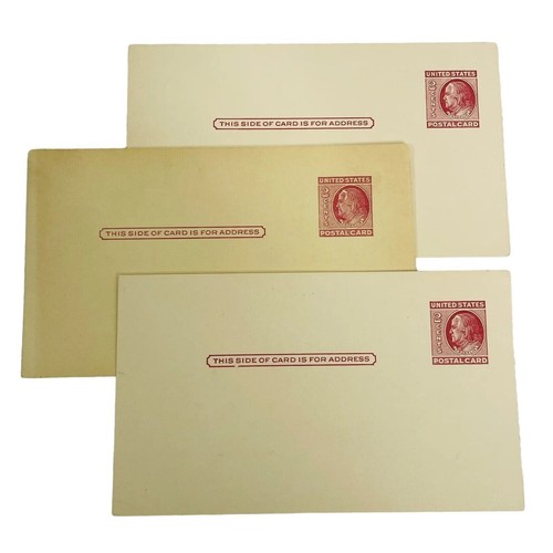 3 USPS 2 Cent Postal Card Benjamin Franklin Pre Stamp Postcard UNUSED ...