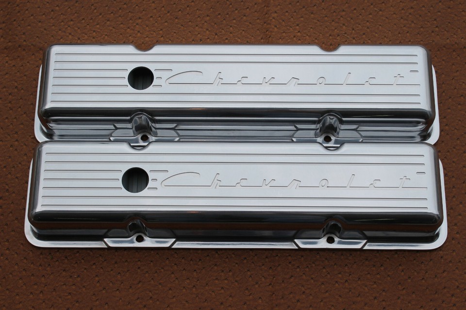 Vintage Chevrolet Script Chevy Small Block TALL Valve Covers | eBay