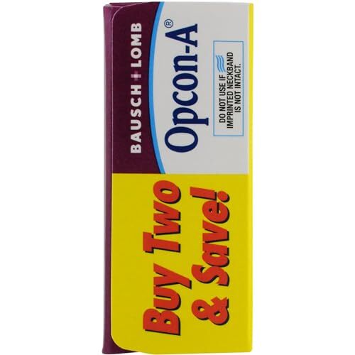 Opcon-A Allergy Eye Drops by Bausch + Lomb, for Itch and Redness Relief ...