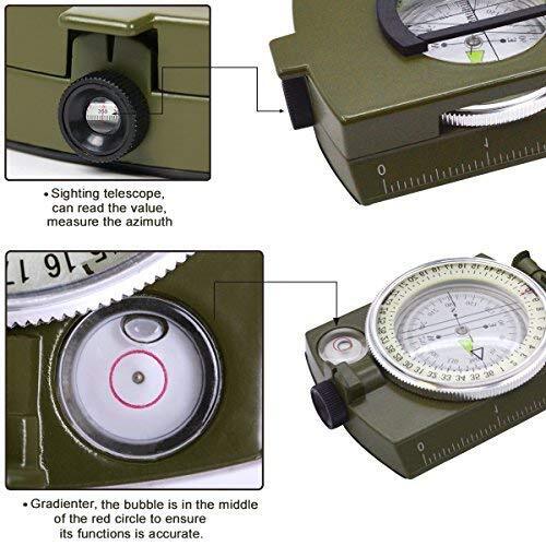 Magnetic Compass Compact Portable Lensatic Tactical Compass Impact ...