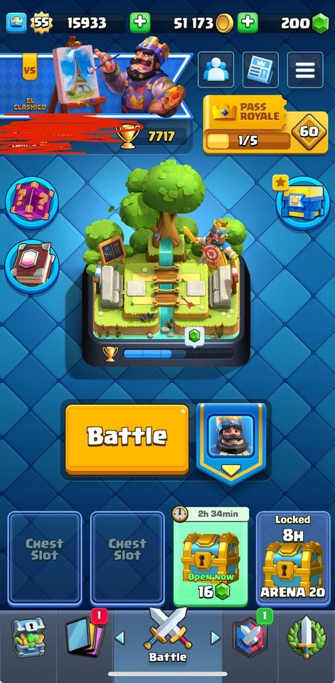 Clash Royale. Level 15. Exclusive Emotes. Rascal Emote. Goblin Trophy ...