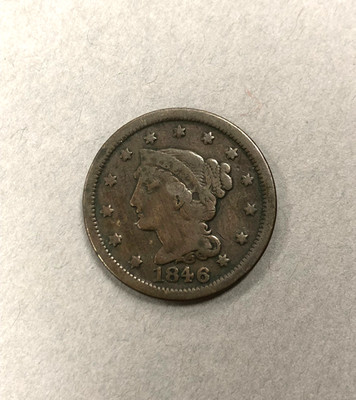 1846 Braided Hair Large Cent Copper Coin NO Reserve Fast Ship! | eBay