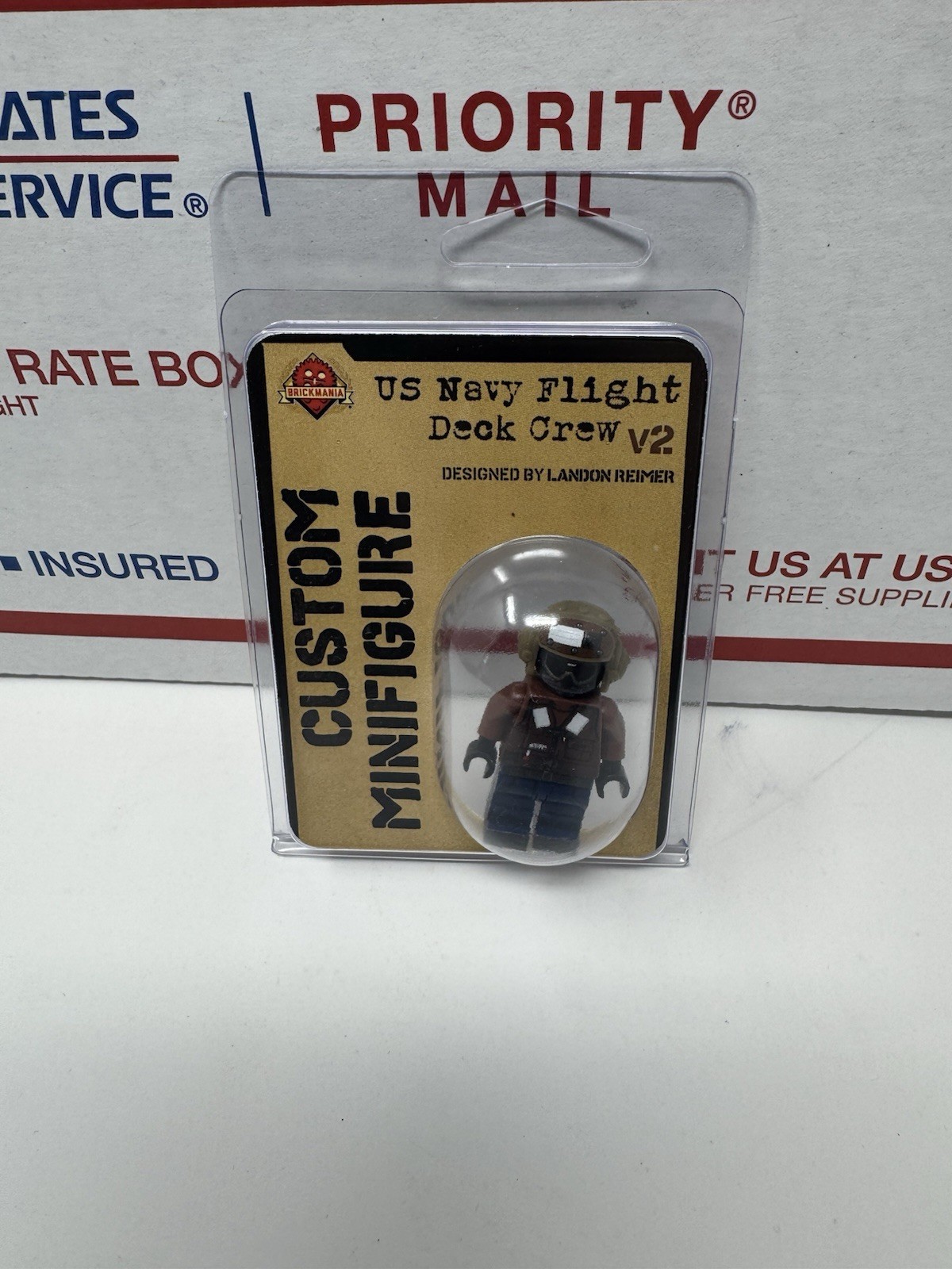 Brickmania Custom Minifigure - US Navy Flight Deck Crew V2: Brown **NIB ...
