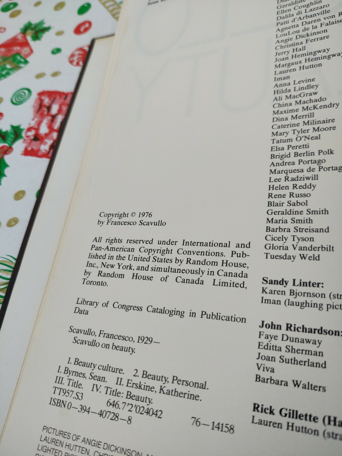 Vintage 1976 SCAVULLO ON BEAUTY HARD COVERED BOOK | eBay