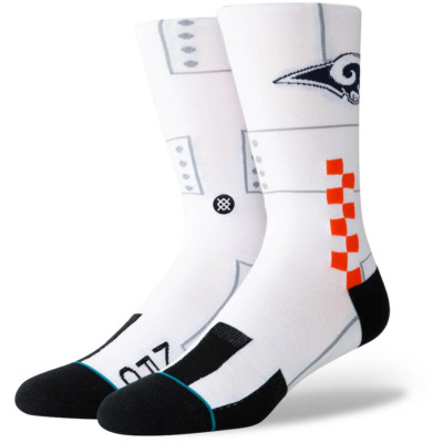 Stance Adult White Crew Cotton NFL LA Los Angeles Rams Launch Socks Sz ...