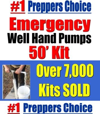 HAND PUMP, WELL HAND PUMP, EMERGENCY, Deep Well Hand Pump, 50' KIT | eBay