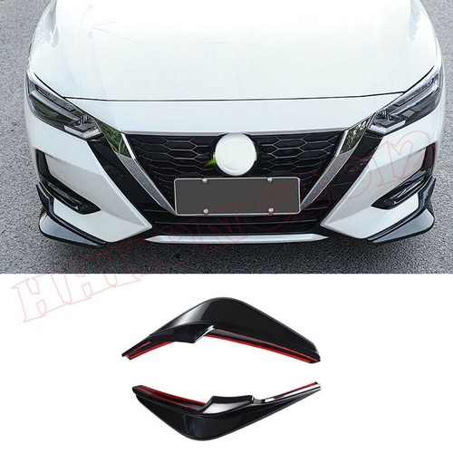 2X For Nissan Sentra 2020-2022 Piano Black Front Bumper Side Corner ...