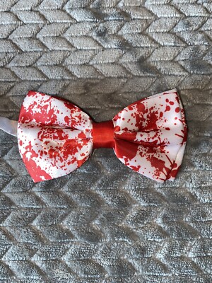 NEW! Dexter Style Blood Spatter Bow Tie Adjustable Halloween | eBay