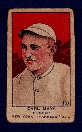 1919 W514 Carl Mays #103 - New York Yankees | eBay